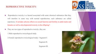 Reproductive toxicology studies | PPTX