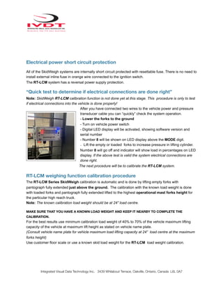 RT-LCM Onboard Load Weight Capacity Monitor | PDF