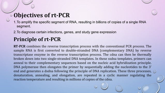 rt-PCR.pptx (Reverse Transcriptase polymerase chain Reaction | PPTX | Chemistry | Science