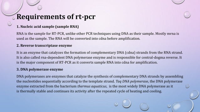 rt-PCR.pptx (Reverse Transcriptase polymerase chain Reaction | PPTX | Chemistry | Science