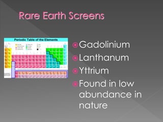 Intensifying Screen (x-ray) | PPTX