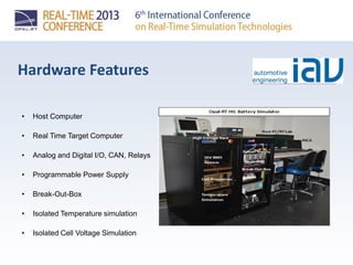 OPAL-RT RT13 Conference: Battery management systems for hybrid ...