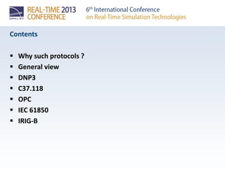 OPAL-RT RT13 Conference: New communication protocols | PDF
