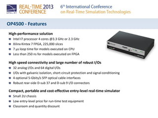 OPAL-RT RT13 Conference: New OP4500 hardware | PPT | Free Download