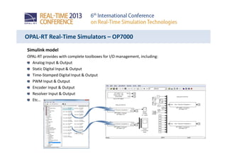OPAL-RT RT13: OP5600 & OP7000 hardware | PDF