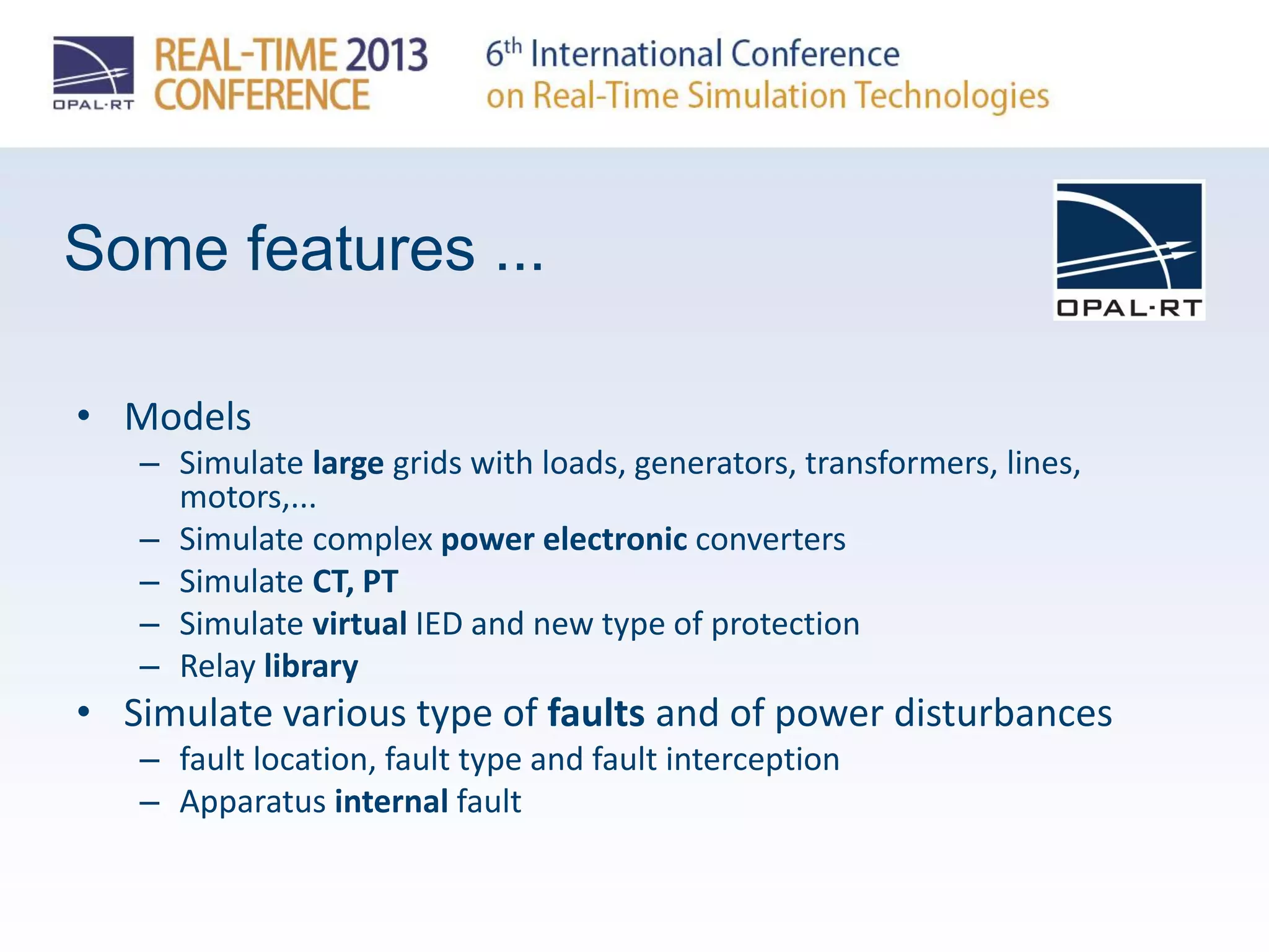 OPAL-RT RT13: Relay testing with HYPERSIM | PDF