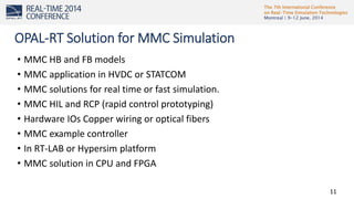 OPAL-RT RT14: MMC in RT-LAB | PDF