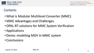 OPAL-RT RT14: MMC in RT-LAB | PDF