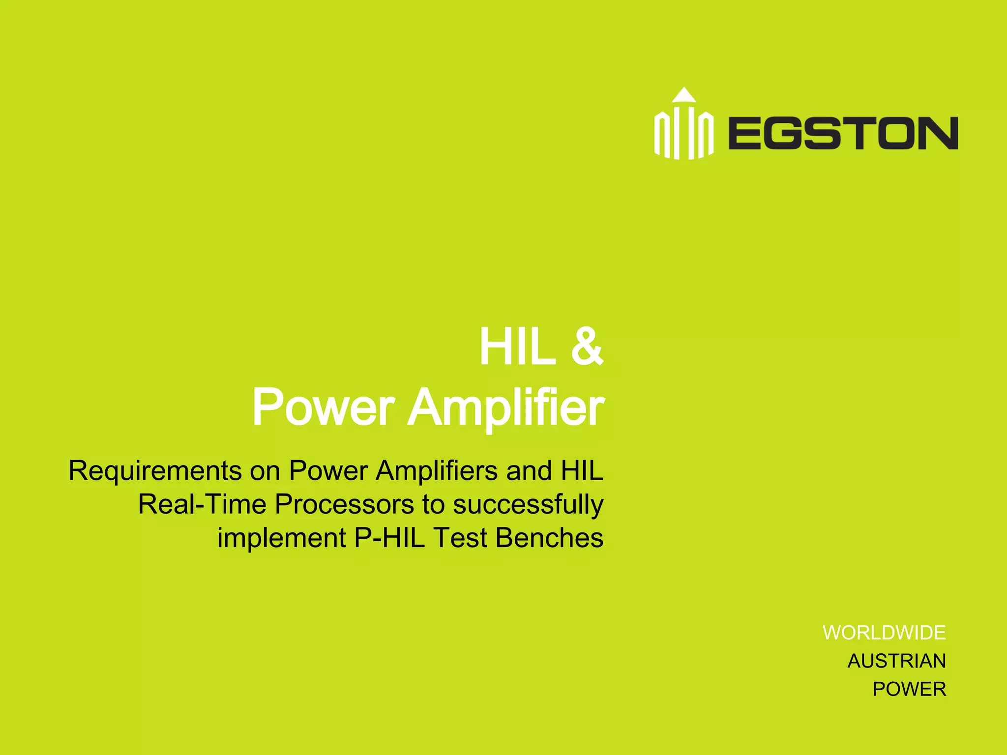 RT15 Berkeley | Requirements on Power Amplifiers and HIL Real-Time ...