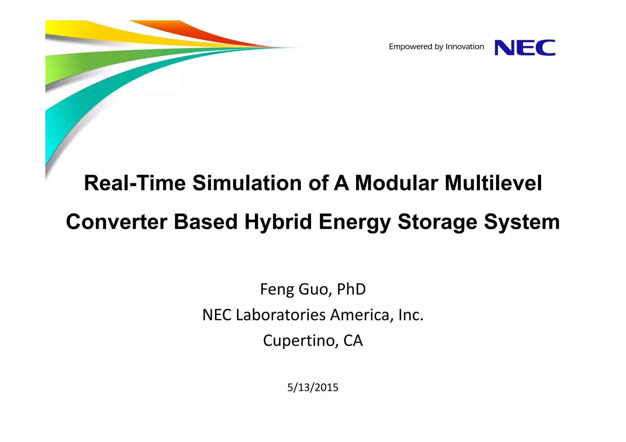 RT15 Berkeley | Real-Time Simulation of A Modular Multilevel Converter Based Hybrid Energy ...