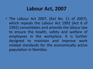 RT 1 Occupational Health Services in Namibia | PDF