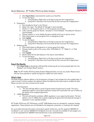 Rt2 pcr arraydataanalysisquickcarde | PDF | Chemistry | Science