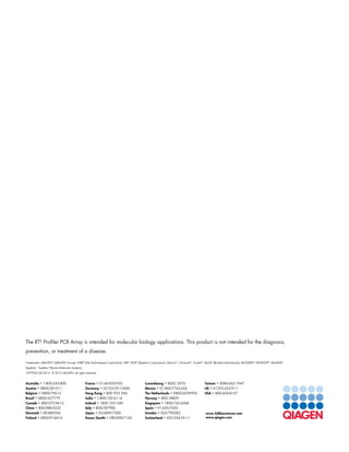 RT2 Profiler PCR Arrays: Pathway-focused Gene Expression Profiling with qRT-PCR - Download the ...