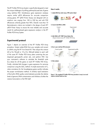 RT2 Profiler PCR Arrays: Pathway-focused Gene Expression Profiling with qRT-PCR - Download the ...