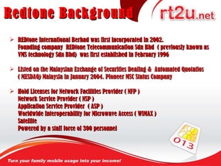 New Redtone Mobile 013 Plan rt2u | PPT