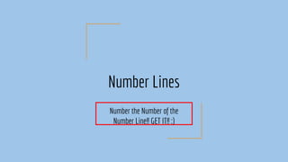 Number lines | PPT