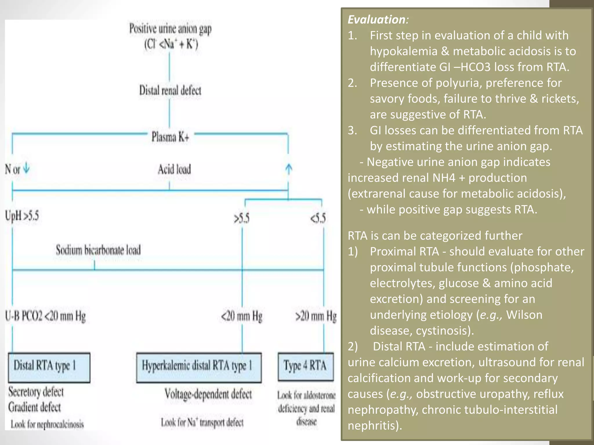 RENAL TUBULAR ACIDOSIS IN CHILDREN | PPTX