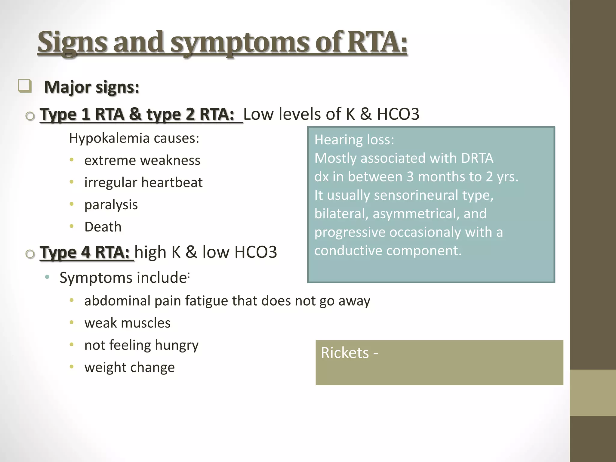 RENAL TUBULAR ACIDOSIS IN CHILDREN | PPTX