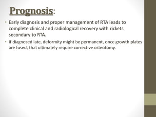 RENAL TUBULAR ACIDOSIS IN CHILDREN | PPTX