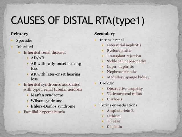 Renal Tubular Acidosis