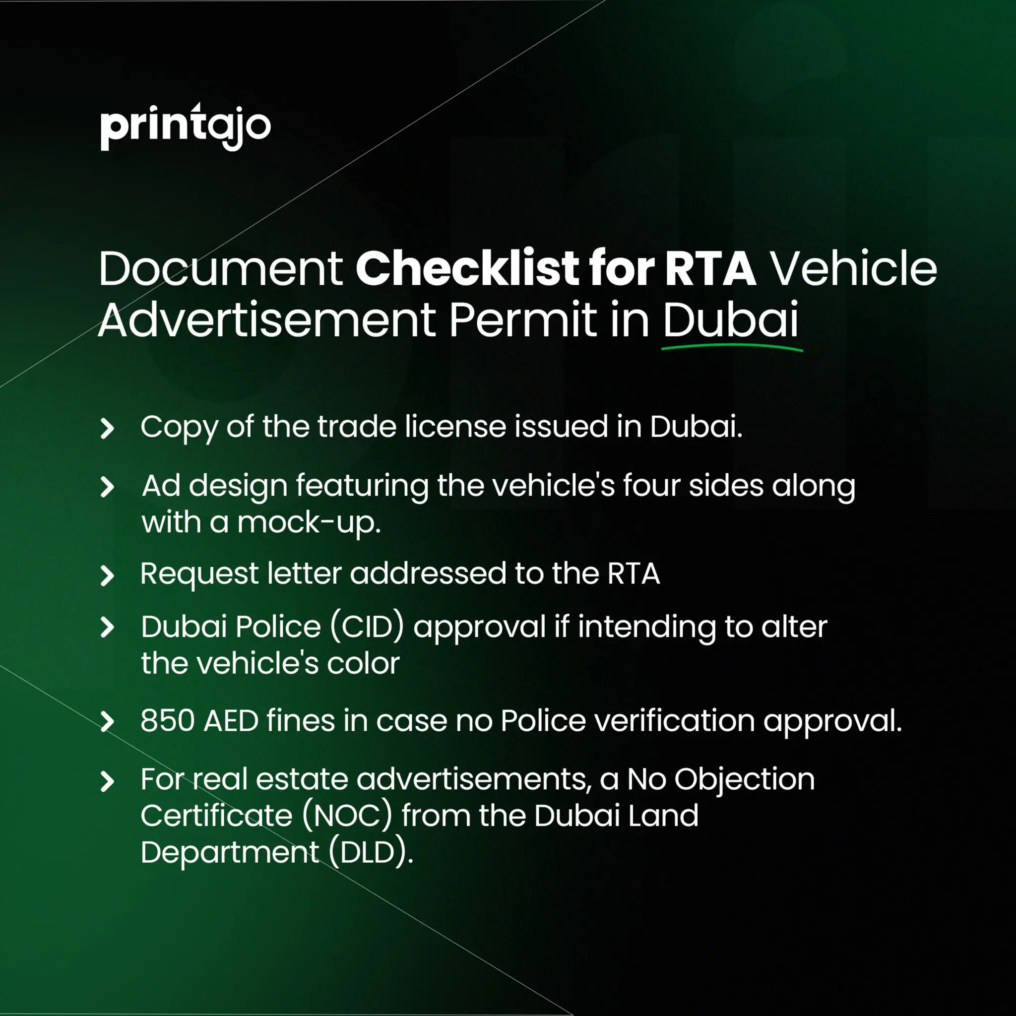 RTA Guidelines for Vehicle Branding in Dubai | PDF