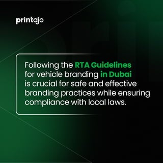 RTA Guidelines for Vehicle Branding in Dubai | PDF
