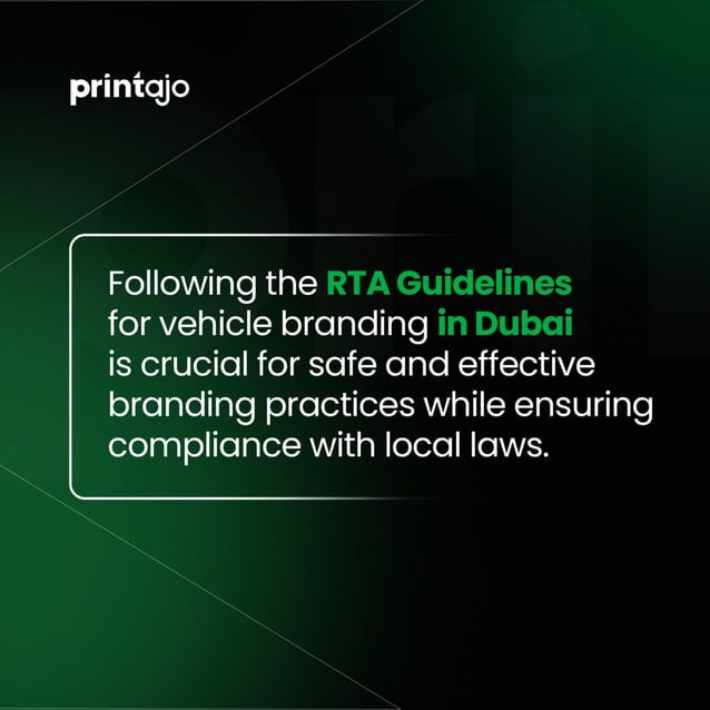 RTA Guidelines for Vehicle Branding in Dubai | PDF