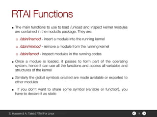 Real Time Application Interface for Linux | PDF