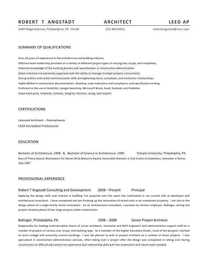Home Renovation Contractor Resume