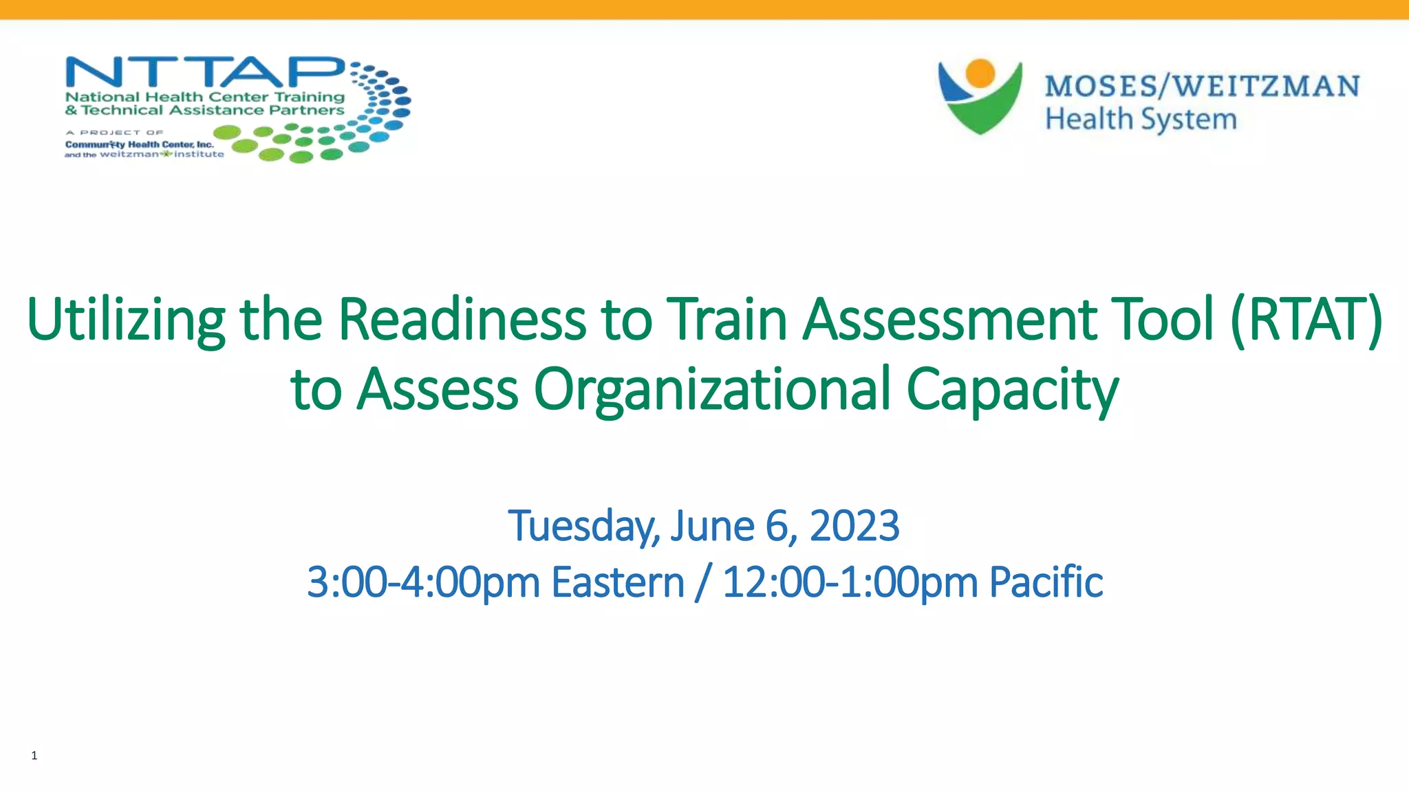 Utilizing the Readiness to Train Assessment Tool (RTAT™) To Assess Your ...