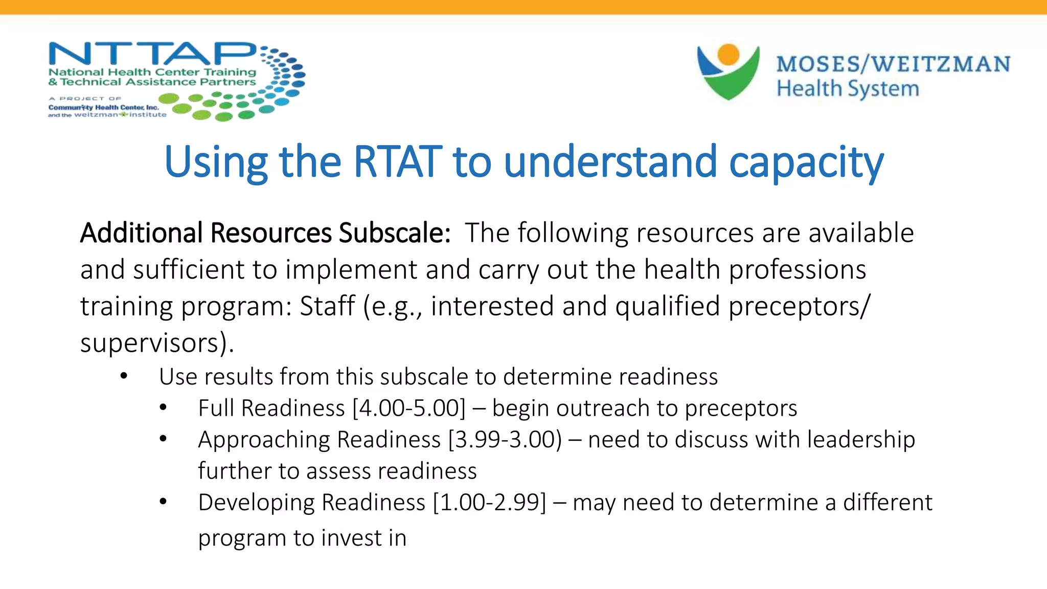 Utilizing the Readiness to Train Assessment Tool (RTAT™) To Assess Your ...
