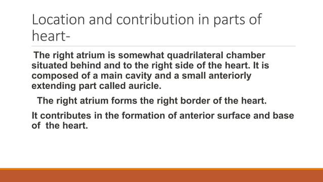 Right atrium of heart | PPTX
