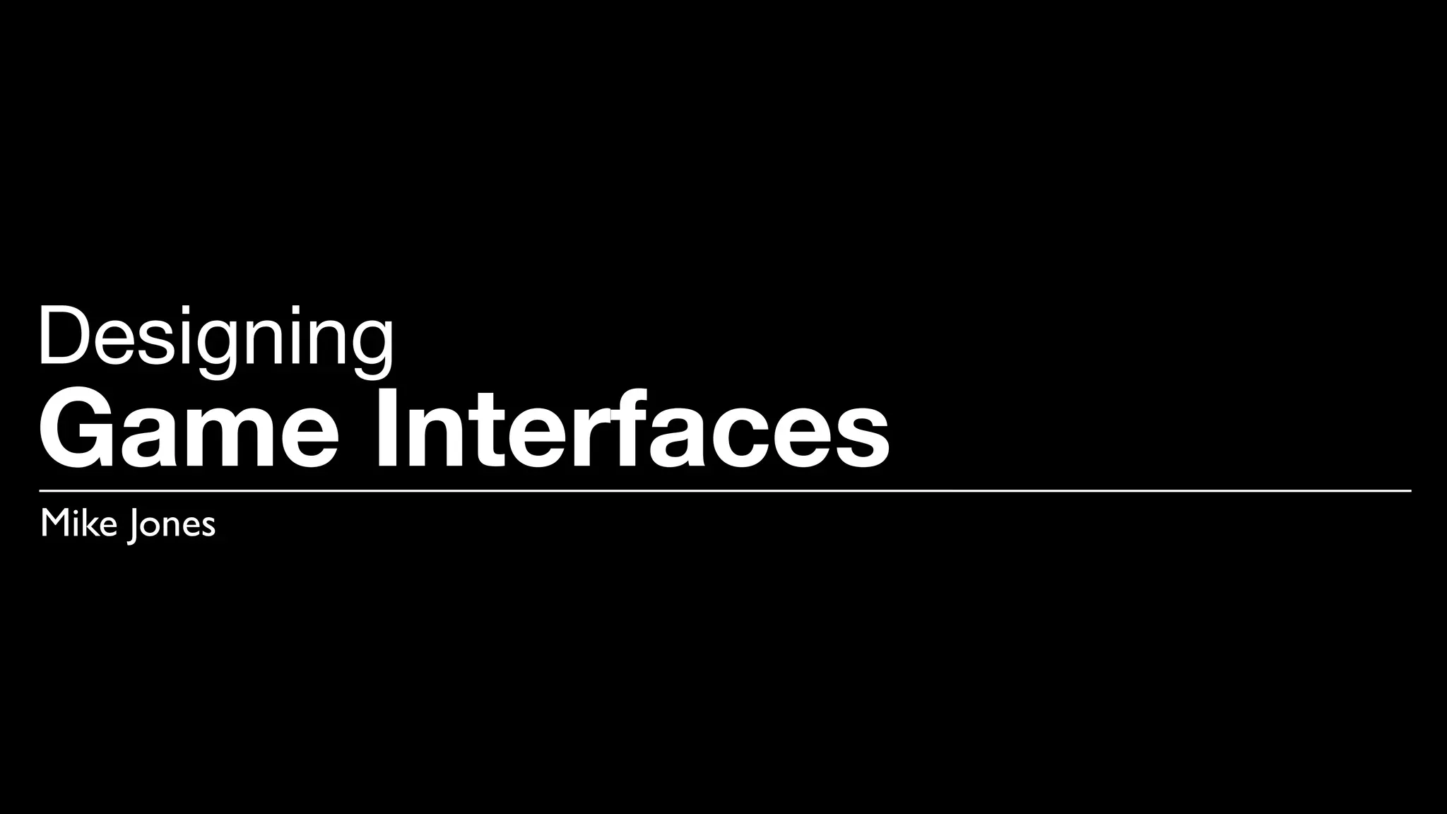 Designing Game Interfaces | PDF