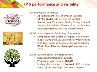 Improved livelihoods at scale - Flagship Project 5 overview, ISTRC 2018 ...