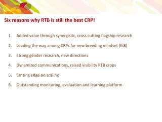 RTB Program Overview 2018 - ISTRC | PDF