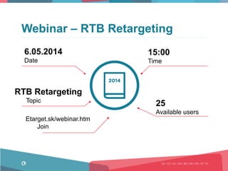 RTB presentation by Marcel Vašš / ETARGET CEO | PPT
