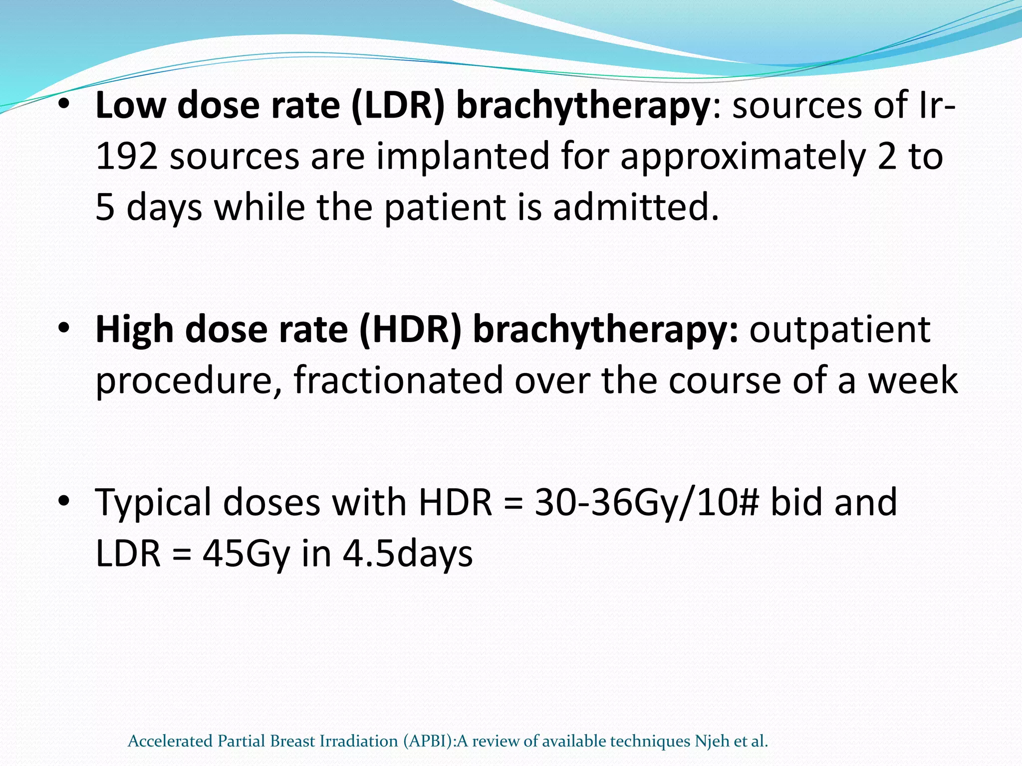 RT breast apbi | PPTX