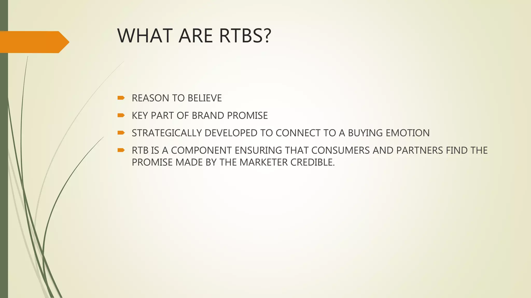 RTBs in marketing | PPT | Marketing and Advertising | Business