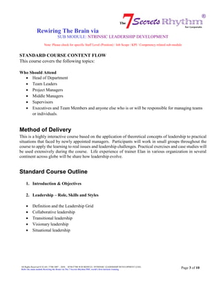 REWIRING THE BRAIN LEADERSHIP MODULE | PDF | Business Administration ...