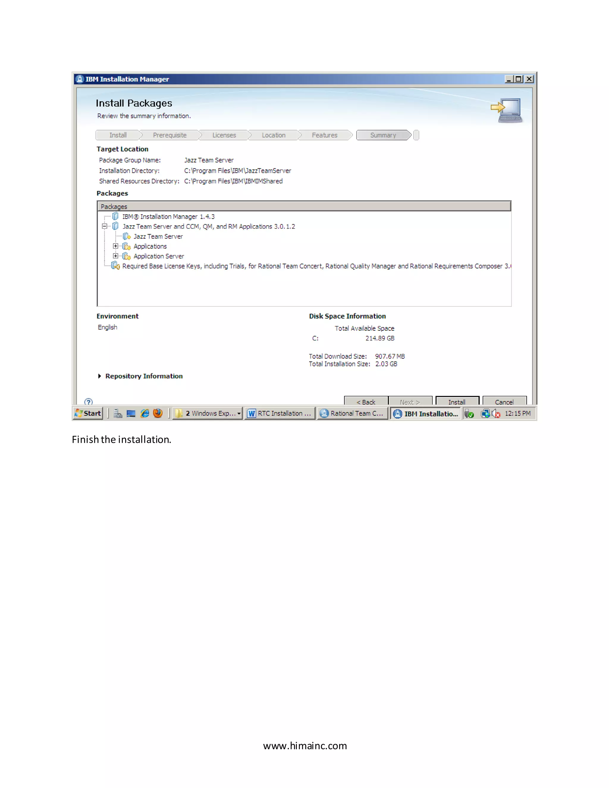 Rational Team Concert (RTC) installation and setup guide | PDF