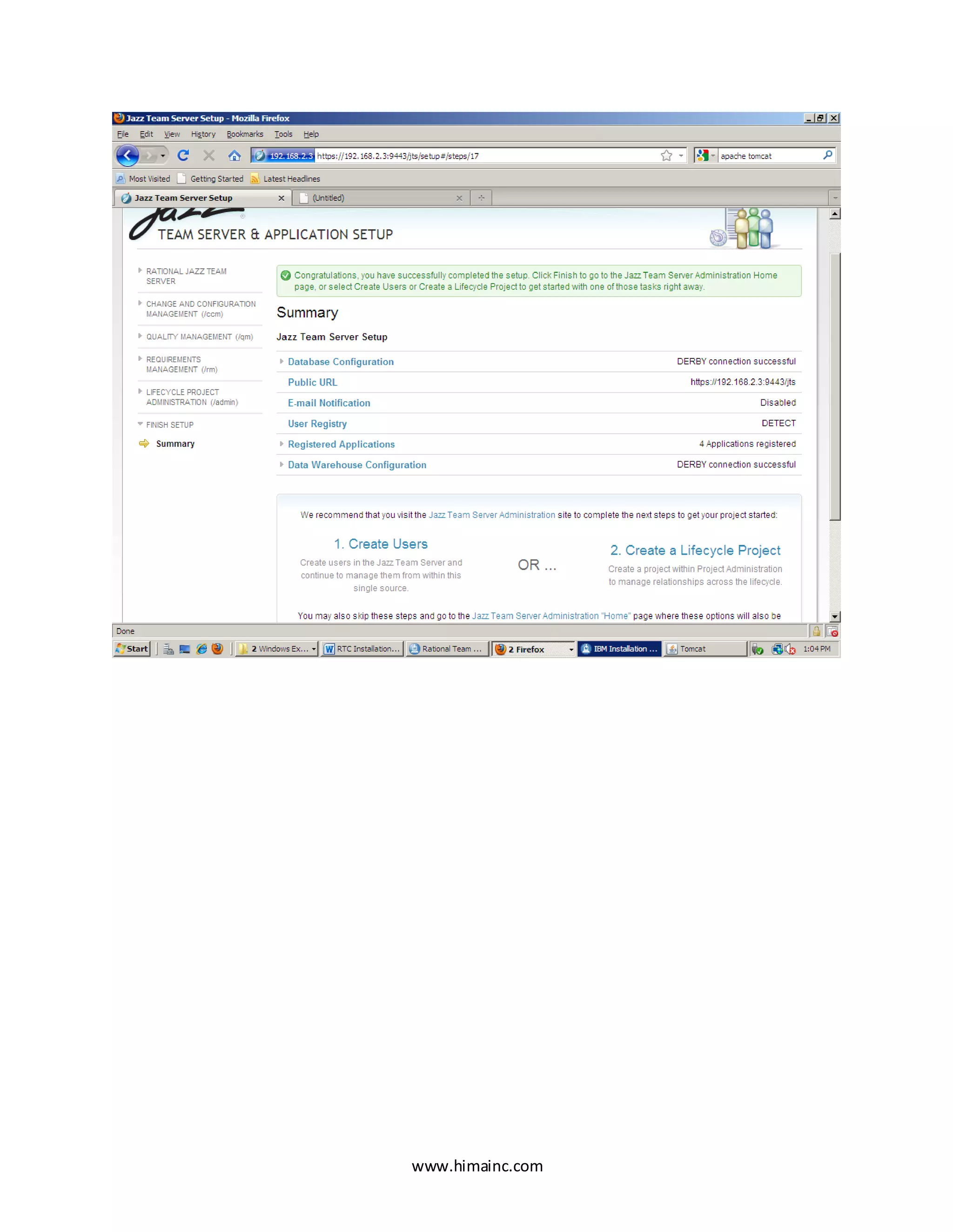 Rational Team Concert (RTC) installation and setup guide | PDF