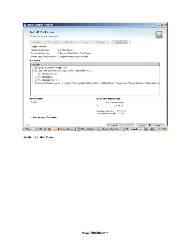 Rational Team Concert (RTC) installation and setup guide | PDF