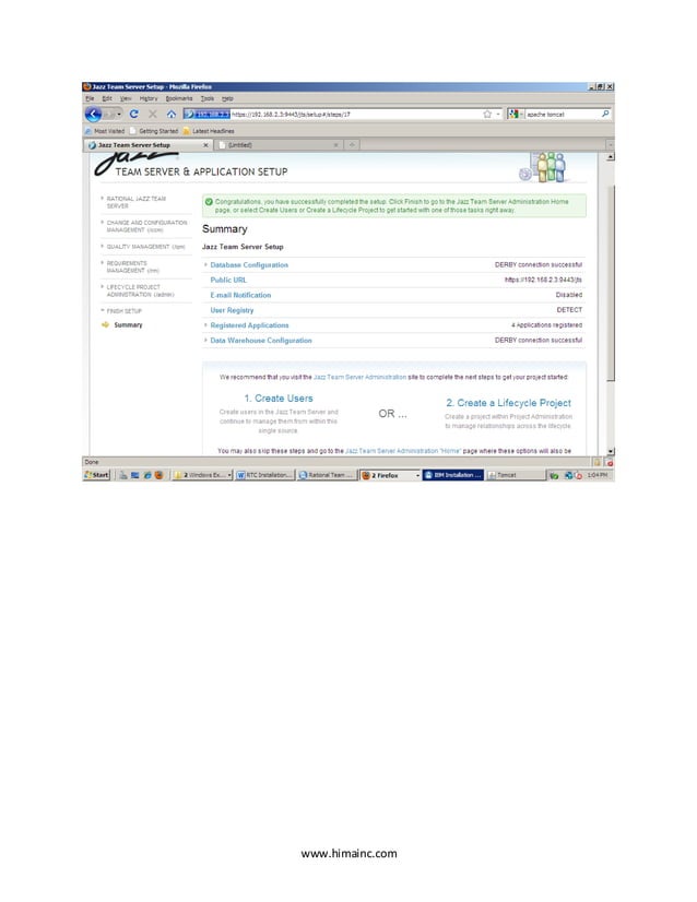 Rational Team Concert (RTC) installation and setup guide | PDF
