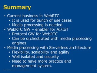 Media processing with serverless architecture | PPT