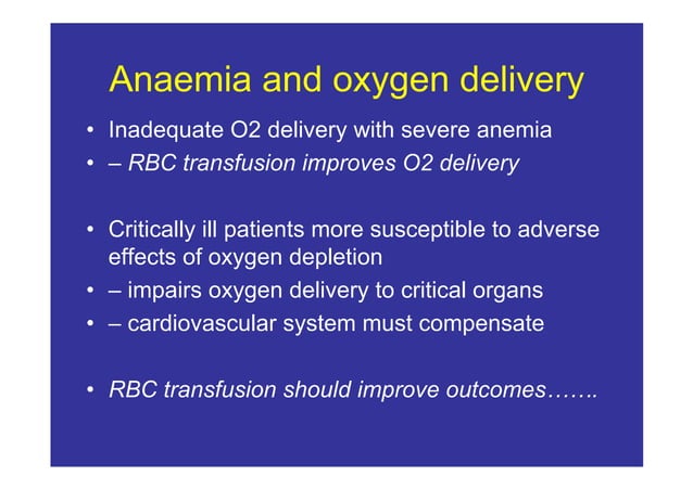 Blood transfusion trigger. Time for new Triccs | PDF | Blood Disorders ...