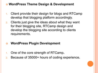 Rtcamp at a glance | PPT