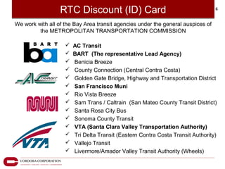 BART Regional Transit Connection Discount Card Program | PPT | Rail ...