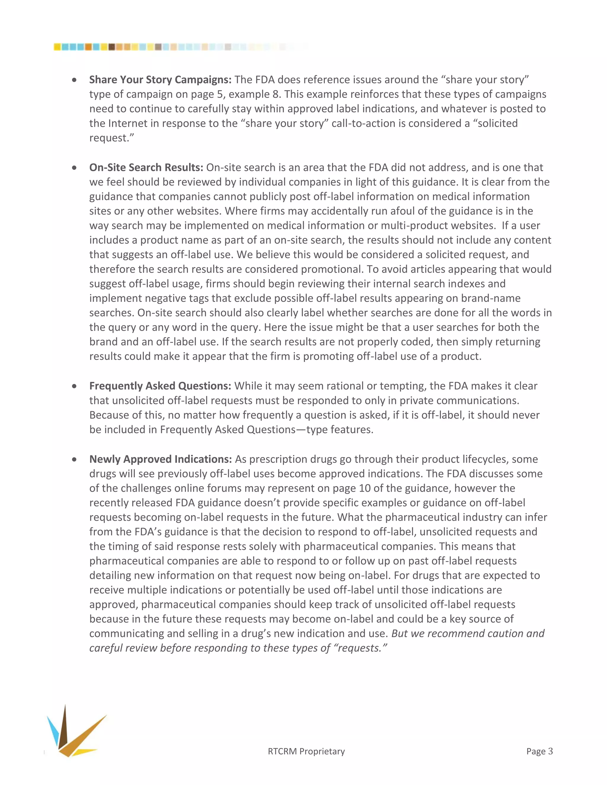 Dii POV: FDA Off-Label Guidance | PDF