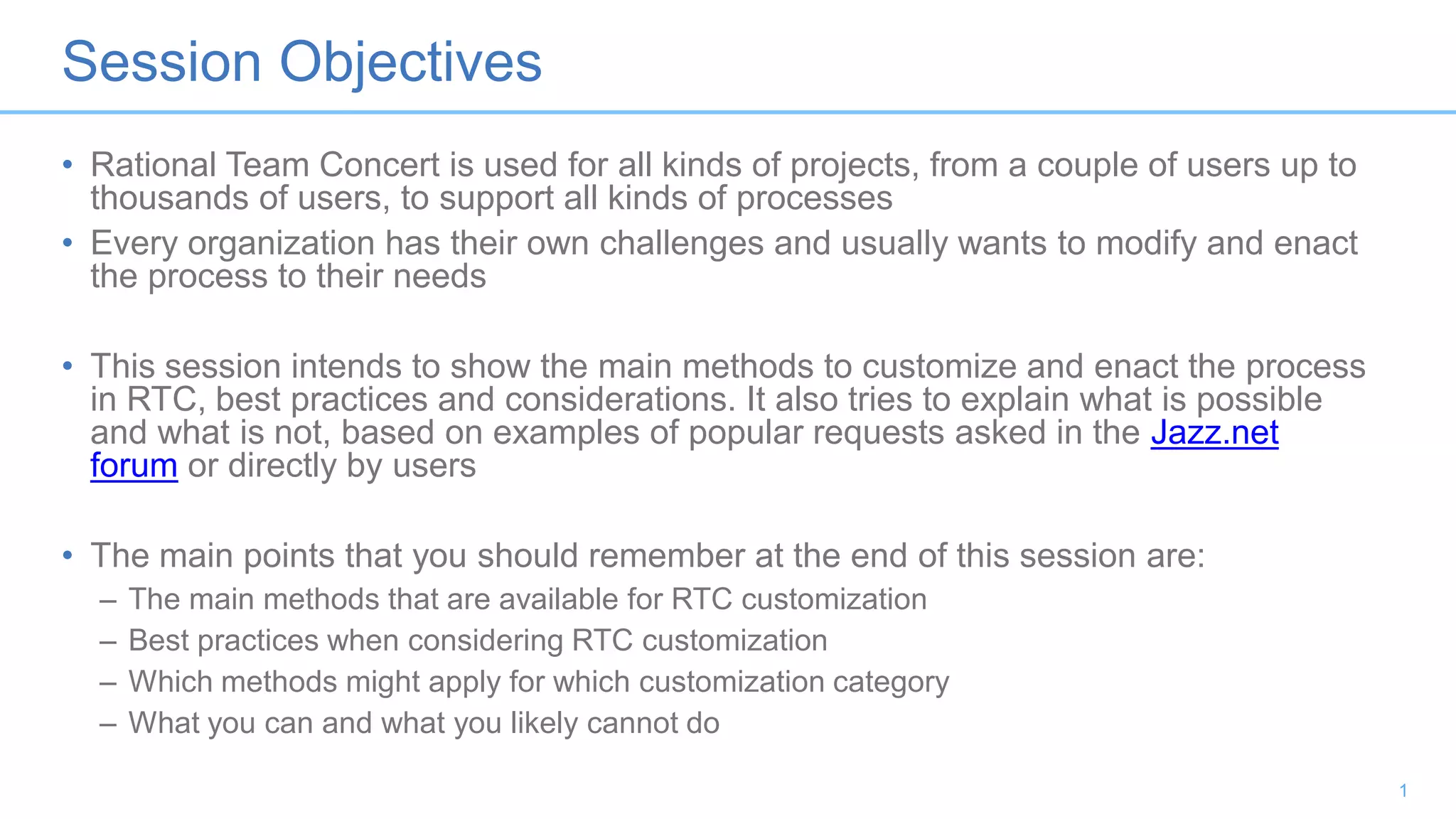 Rational Team Concert Process Customization - What you can and cannot ...