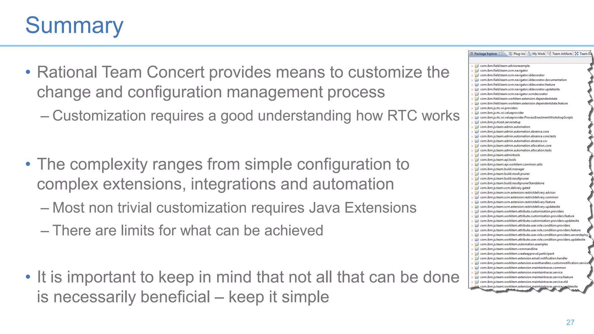Rational Team Concert Process Customization - What you can and cannot ...